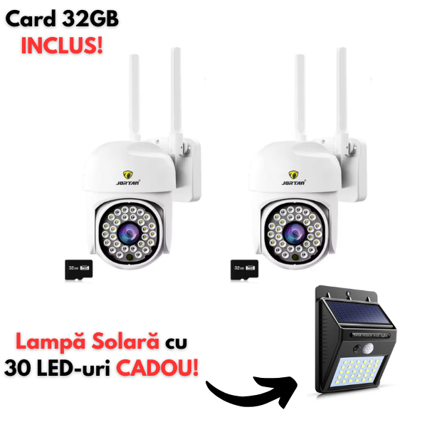 Pachet 2 x Camera de Supraveghere Jortan, JT-8161QJ, Full Color, Smart ...